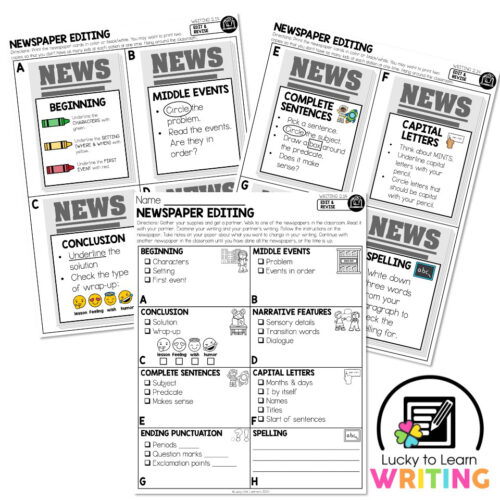 Lucky to Learn Writing - Unit 2 Narrative - Writing 2.14 - Edit and ...