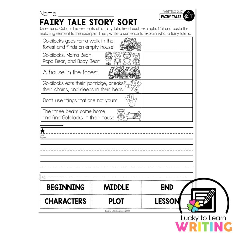 Lucky to Learn Writing - Unit 2 Narrative - Writing 2.17 - Fairy Tales ...