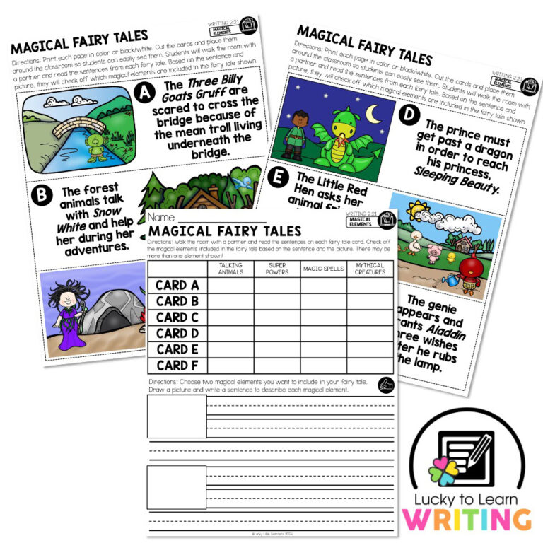 Lucky to Learn Writing - Unit 2 Narrative - Writing 2.21 - Magical ...