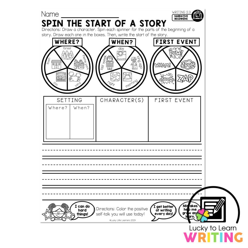 Lucky to Learn Writing - Unit 2 Narrative - Writing 2.3 - Complete ...