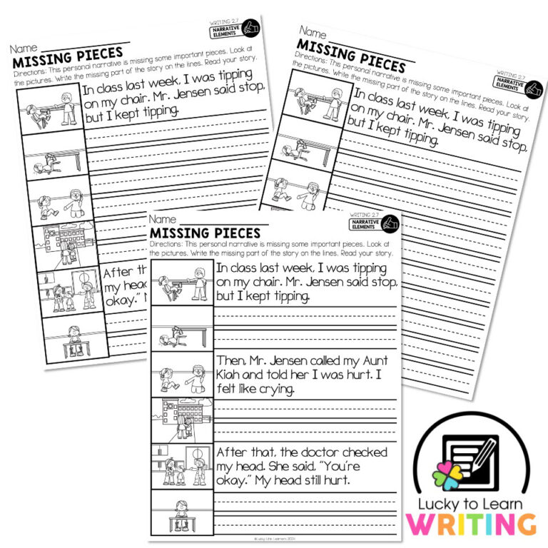 Lucky to Learn Writing - Unit 2 Narrative - Writing 2.7 - Narrative ...