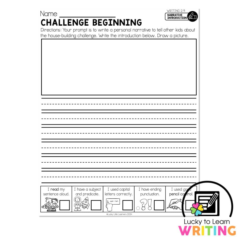 Lucky to Learn Writing - Unit 2 Narrative - Writing 2.9 - Narrative ...