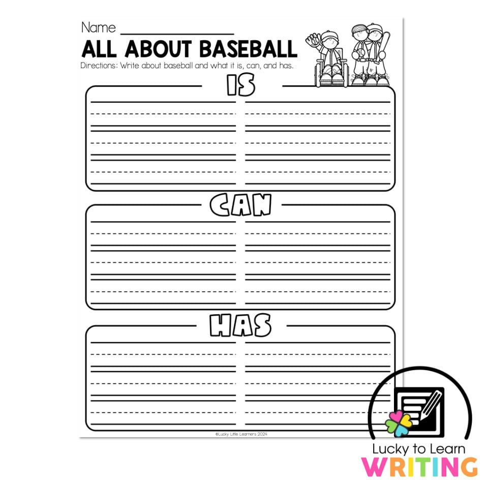 Lucky to Learn Writing - Unit 3 Informational - Week 1 - All About ...