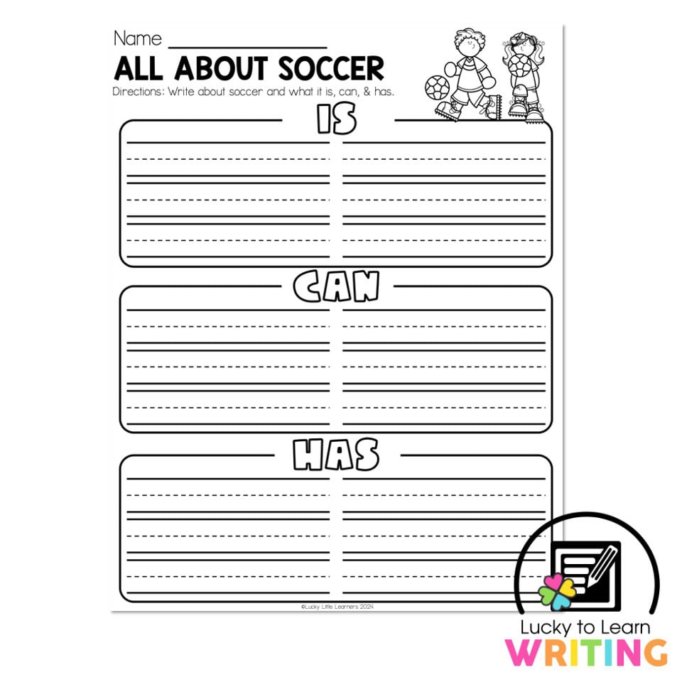 Lucky to Learn Writing - Unit 3 Informational - Week 1 - All About ...