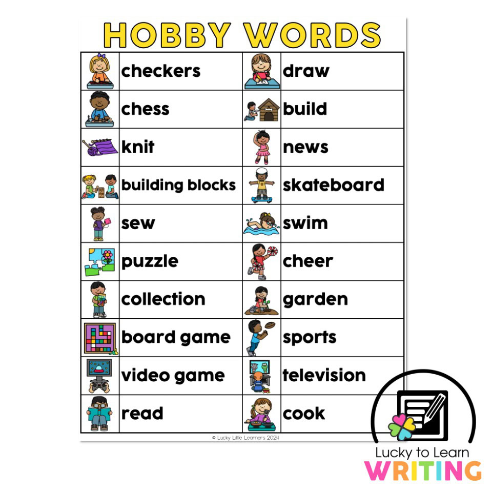 Lucky to Learn Writing - Unit 3 Informational - Week 5 - Word List ...