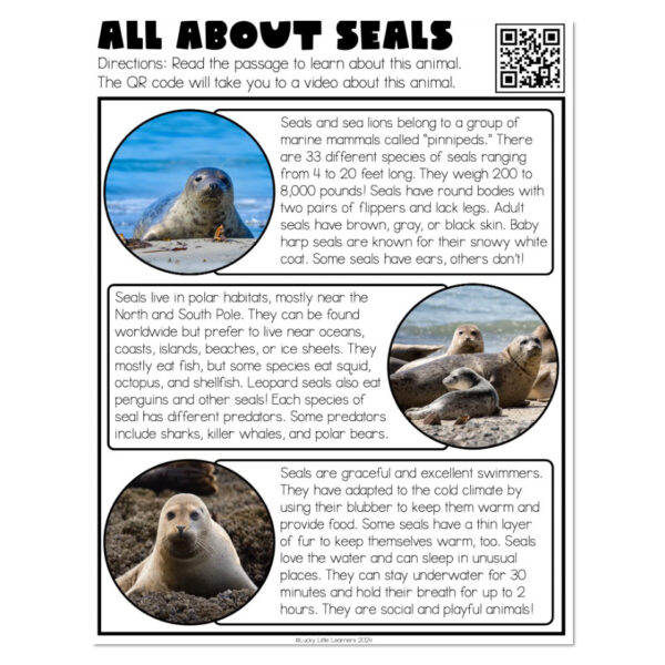 Lucky to Learn Writing - Unit 3 Informational - Week 6 - Animal Report ...