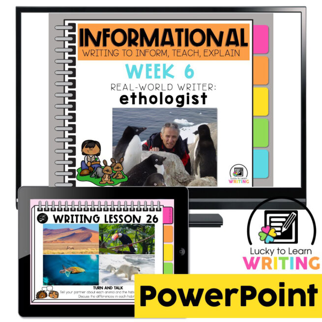 Lucky to Learn Writing - Unit 3 Informational - Week 6 - Animal Report ...