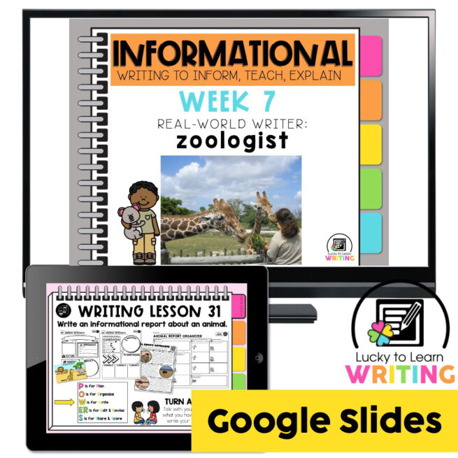 Lucky to Learn Writing - Unit 3 Informational - Week 7 - Animal Report ...