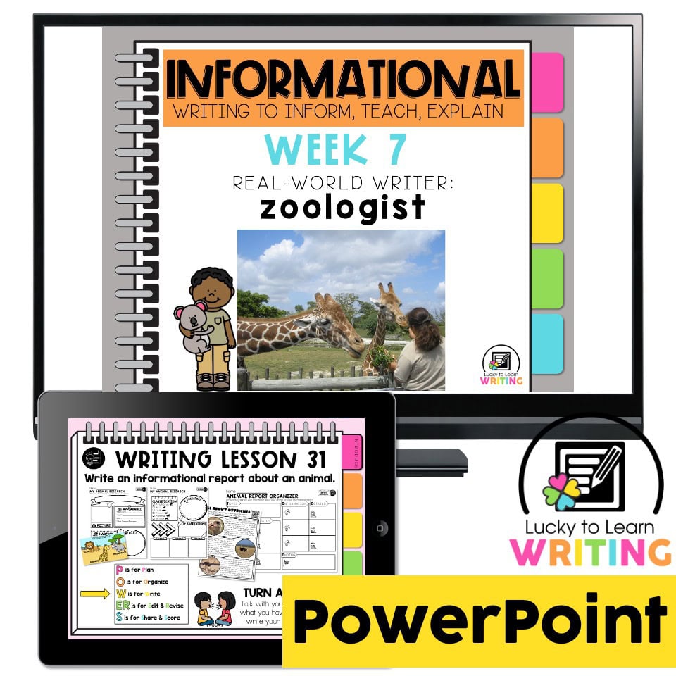 Lucky to Learn Writing - Unit 3 Informational - Week 7 - Animal Report ...