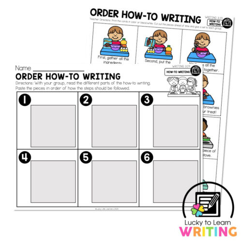 Lucky to Learn Writing - Unit 3 Informational - Writing 3.19 - How To ...
