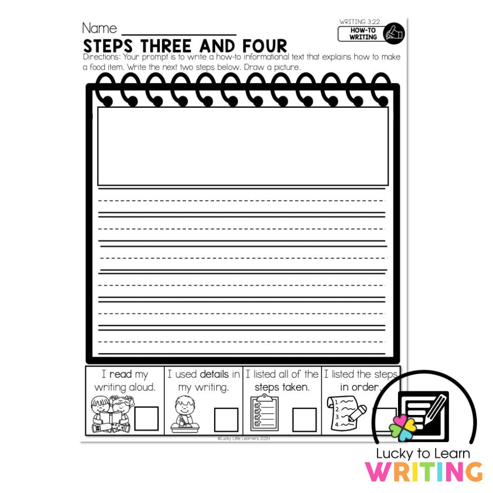 Lucky to Learn Writing - Unit 3 Informational - Writing 3.22 - How To ...