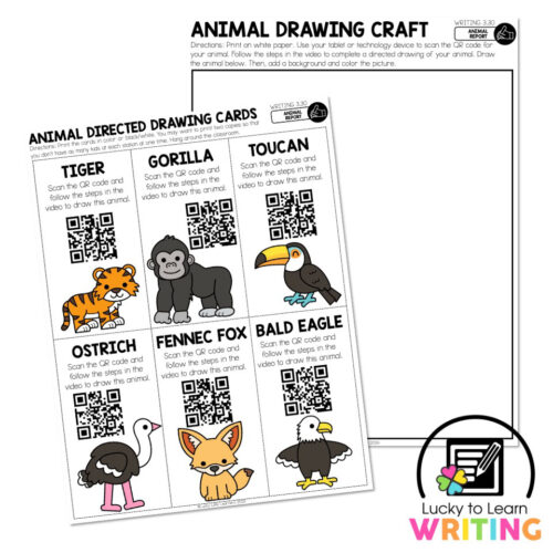 Lucky to Learn Writing - Unit 3 Informational - Writing 3.30 - Animal ...