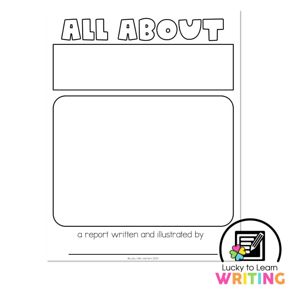 Lucky to Learn Writing - Unit 3 Informational - Writing 3.35 - Animal ...