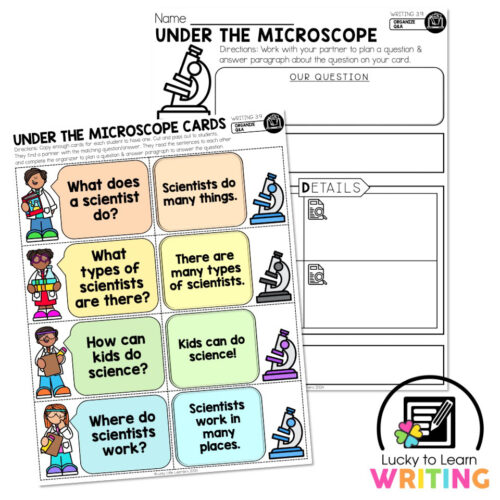 Lucky to Learn Writing - Unit 3 Informational - Writing 3.9 - Question ...