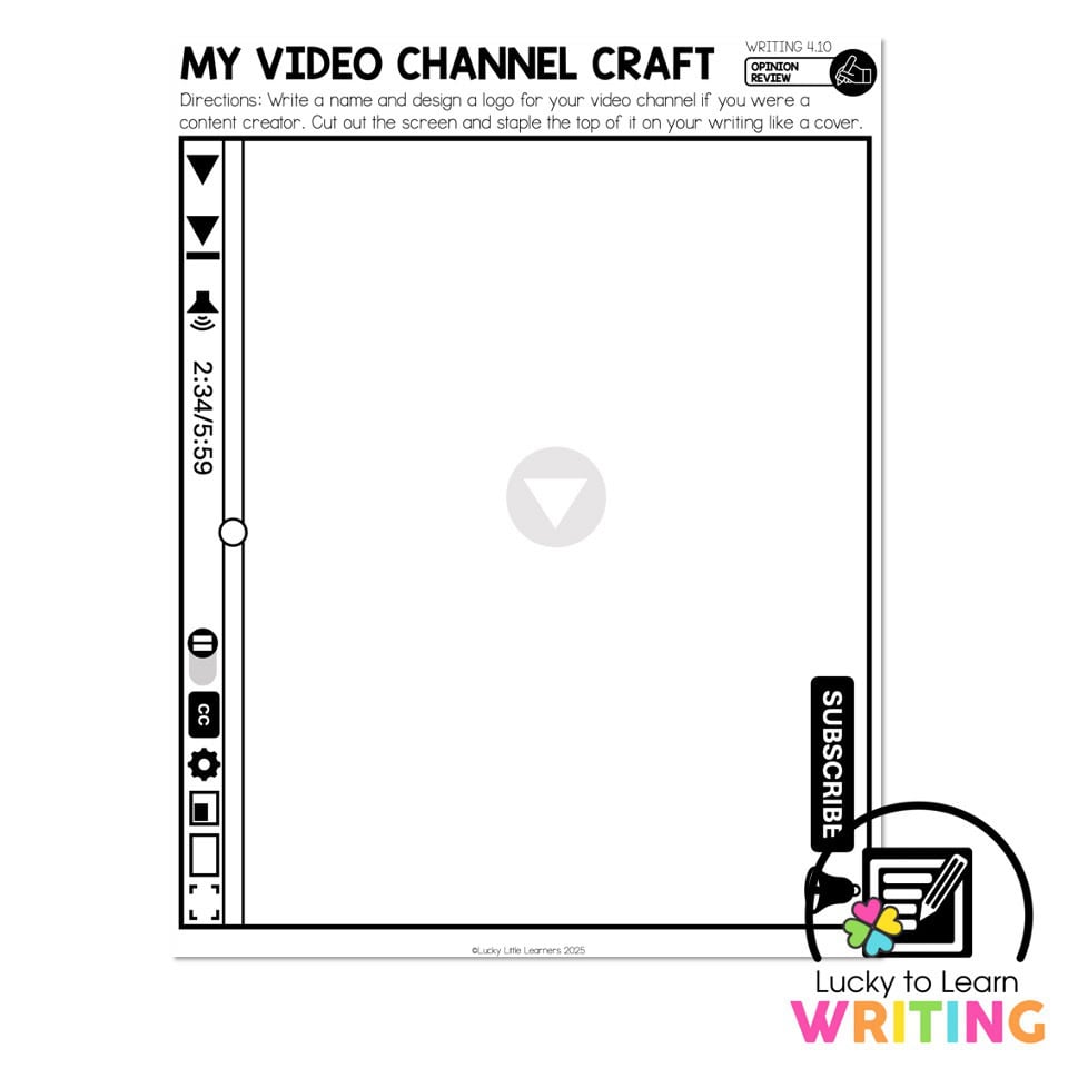 Lucky to Learn Writing - Unit 4 Opinion - Writing 4.10 - Opinion Review ...