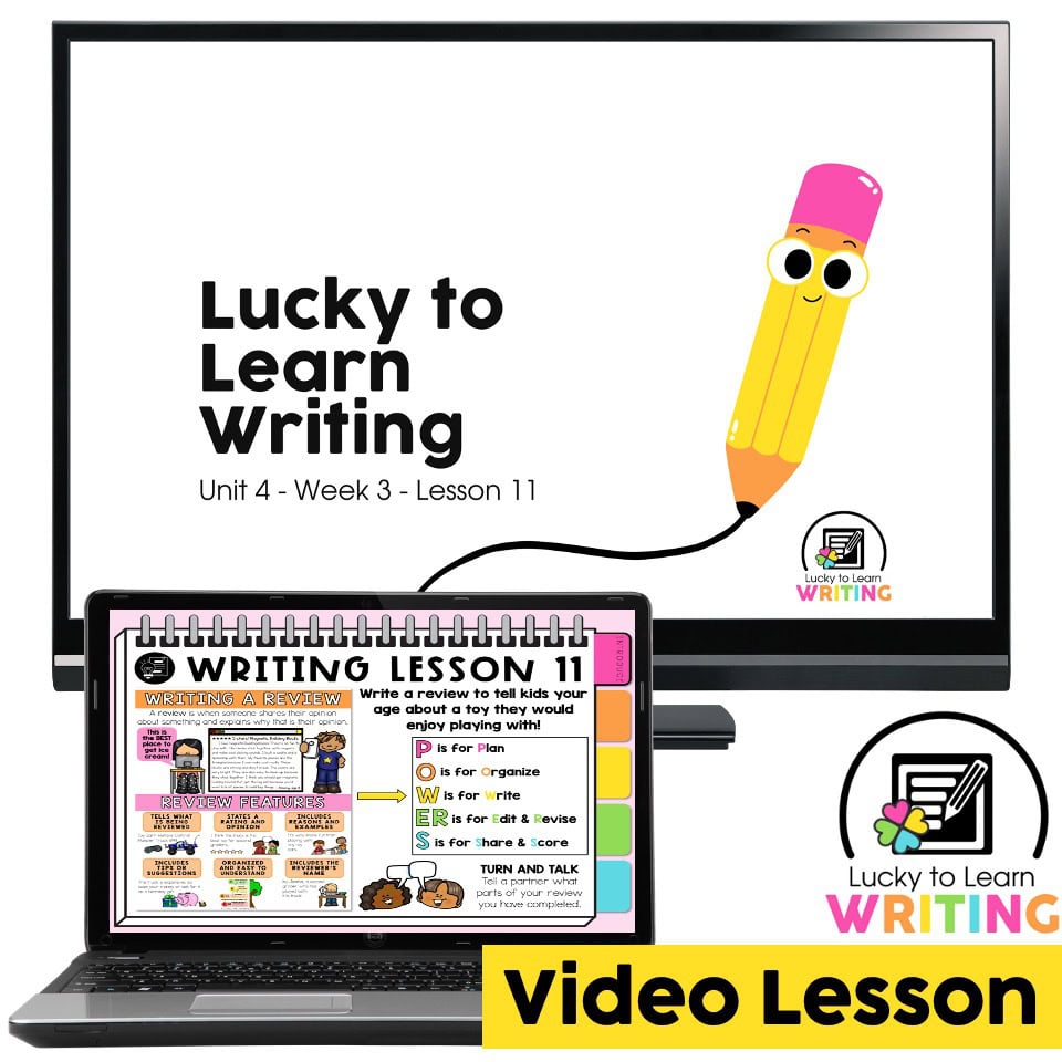 Lucky to Learn Writing - Unit 4 Opinion - Writing 4.11 - Linking Words ...