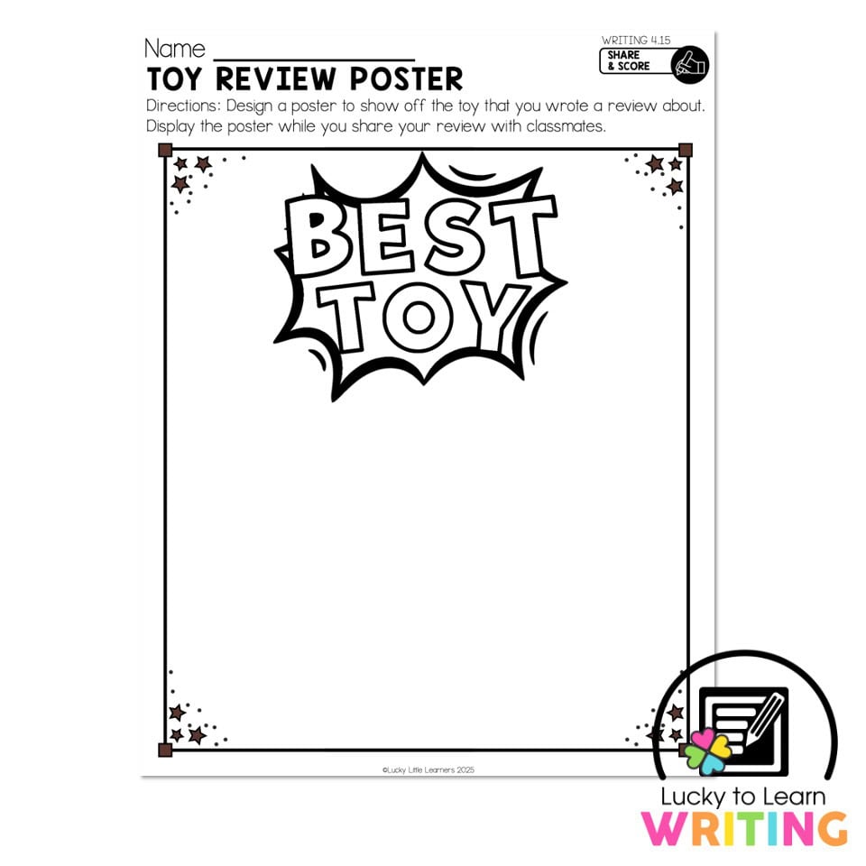 Lucky to Learn Writing - Unit 4 Opinion - Writing 4.15 - Share and ...