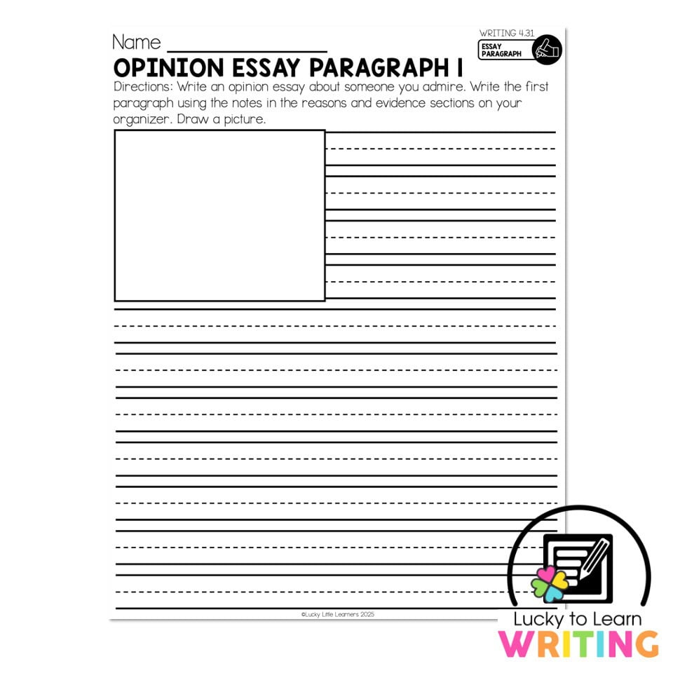 Lucky to Learn Writing - Unit 4 Opinion - Writing 4.31 - Essay ...