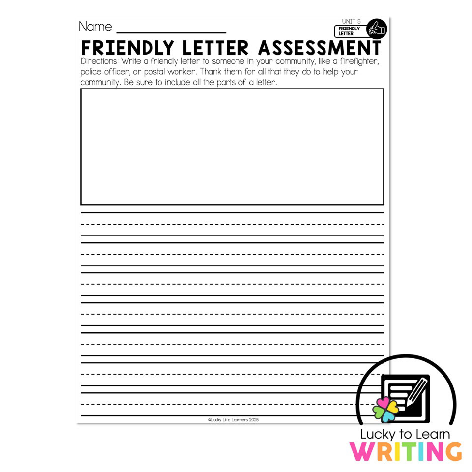 Lucky to Learn Writing - Unit 5 Other Types of Writing - Friendly ...