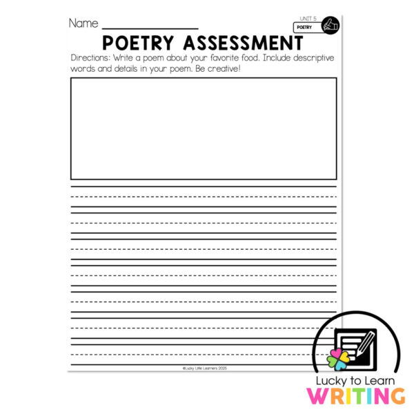 Lucky to Learn Writing - Unit 5 Other Types of Writing - Poetry Letter ...