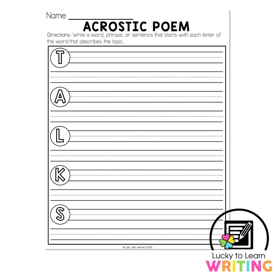 Lucky to Learn Writing - Unit 5 Other Types of Writing - Week 1 ...