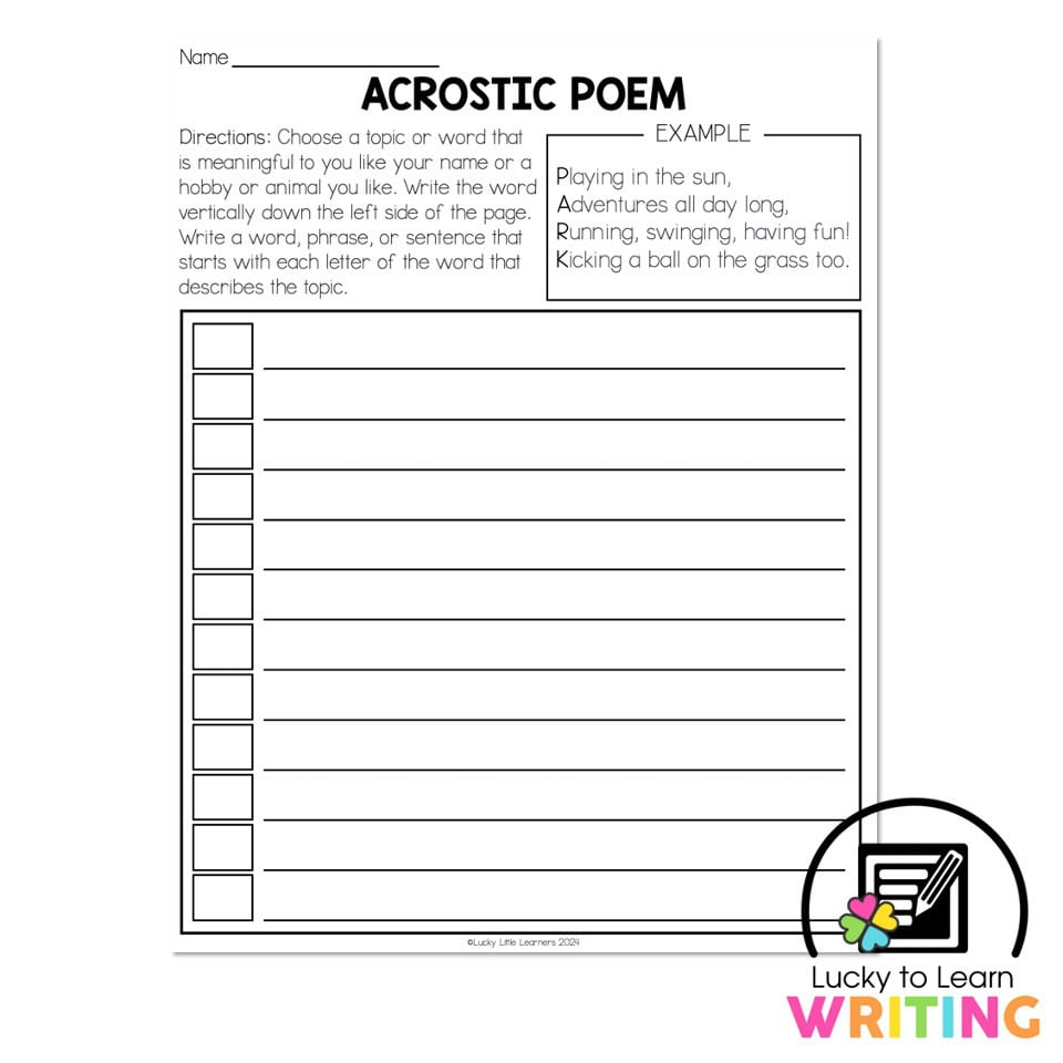 Lucky to Learn Writing - Unit 5 Other Types of Writing - Week 6 ...