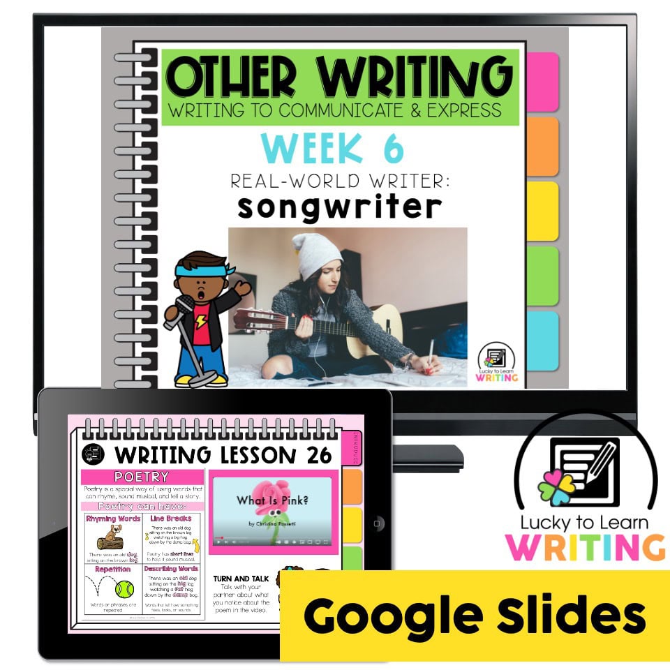 Lucky to Learn Writing - Unit 5 Other Types of Writing - Week 6 ...