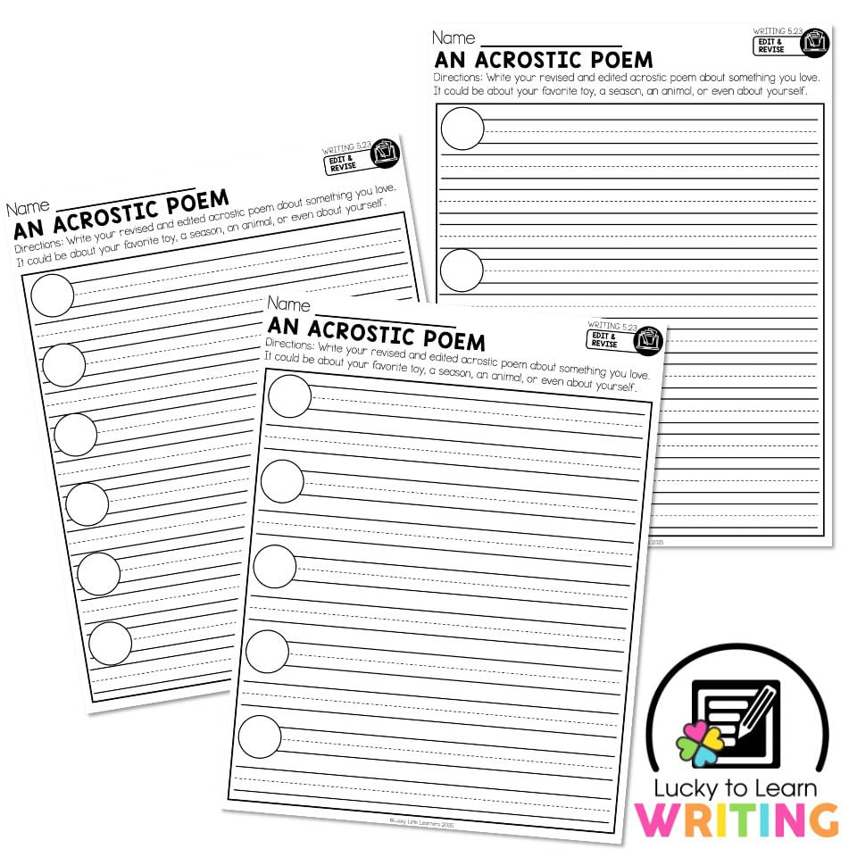 Lucky to Learn Writing - Unit 5 Other Types of Writing - Writing 5.23 ...