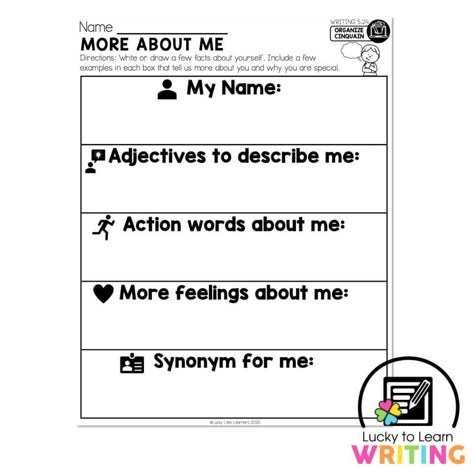 Lucky to Learn Writing - Unit 5 Other Types of Writing - Writing 5.24 ...