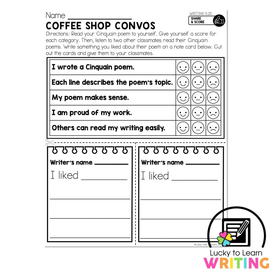 Lucky to Learn Writing - Unit 5 Other Types of Writing - Writing 5.25 ...