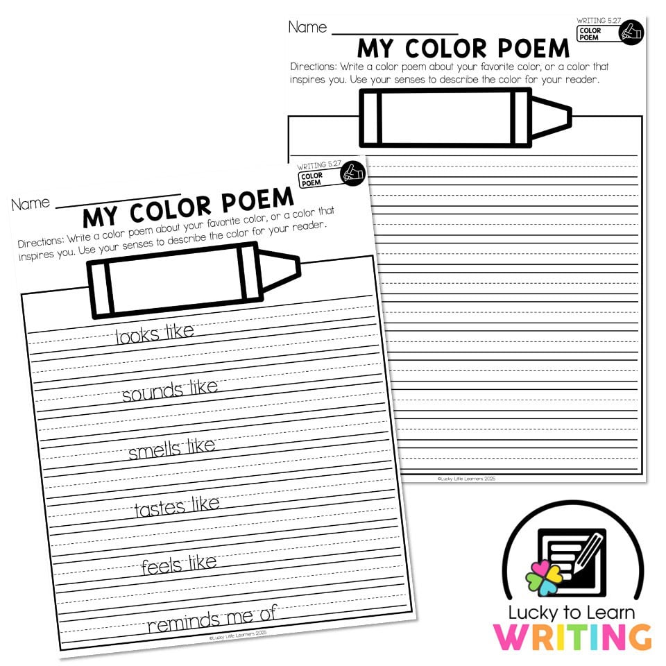 Lucky to Learn Writing - Unit 5 Other Types of Writing - Writing 5.27 ...