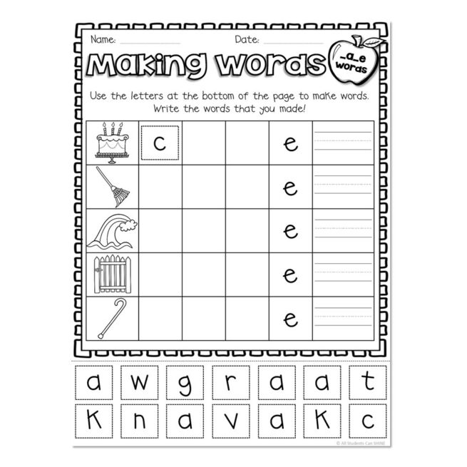Making Words - CVCE Words - Lucky Little Learners
