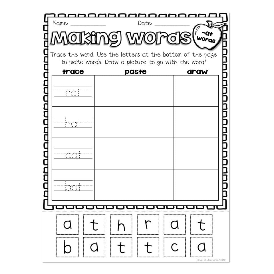 Making Words - Word Families - Lucky Little Learners