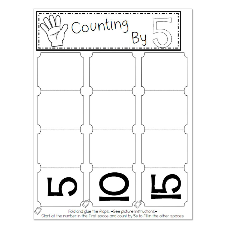 Math Interactive Notebook - Counting by 5 - Lucky Little Learners