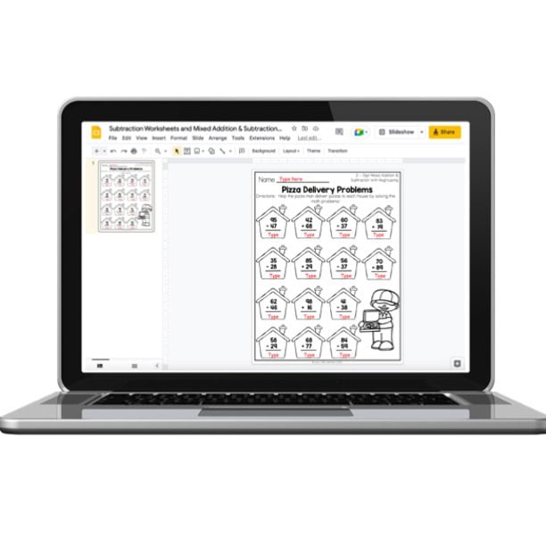 Digital 2nd Grade Math Worksheets - Mixed Addition and Subtraction 2 ...