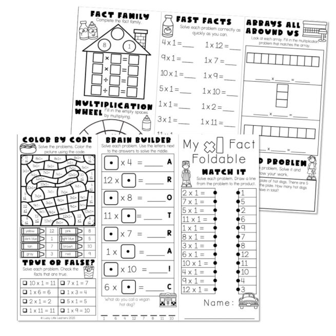 Multiplication Fact Fluency Brochure - Fact Foldable - Multiply 1 ...