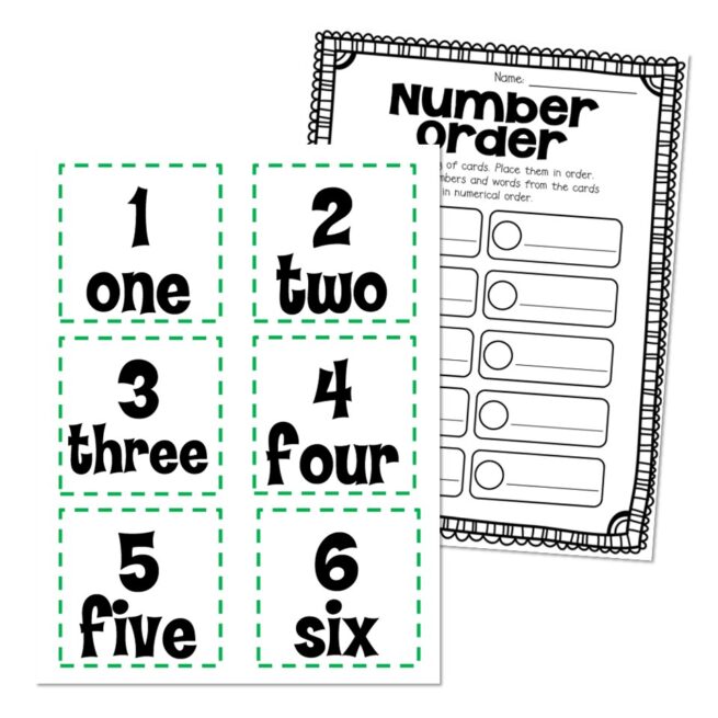 Nothing but Numbers Math Centers - Number Order - Lucky Little Learners