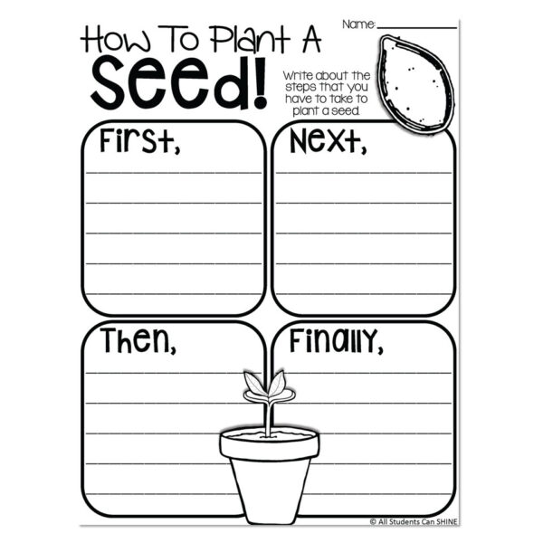 Plants Unit - Writing Activities - How to Plant a Seed - Lucky Little ...
