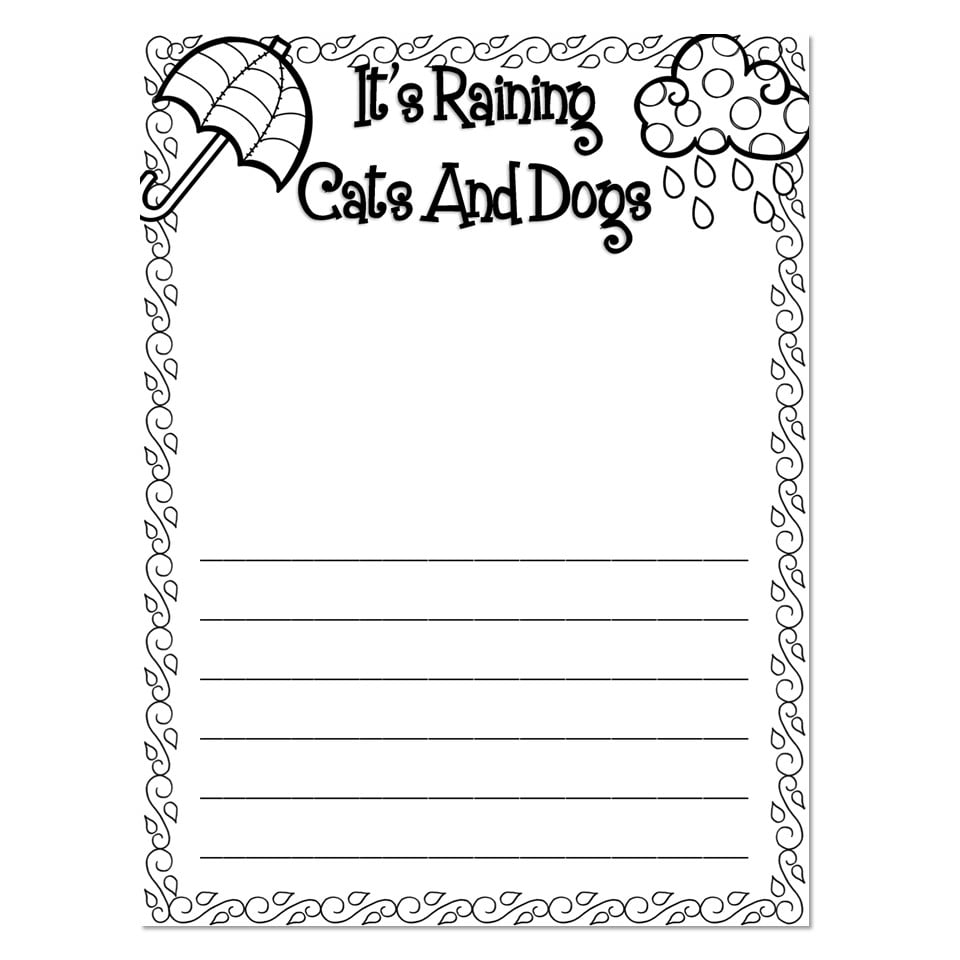 Raining Cats and Dogs Craftivity - Writing Prompt - It's Raining Cats ...
