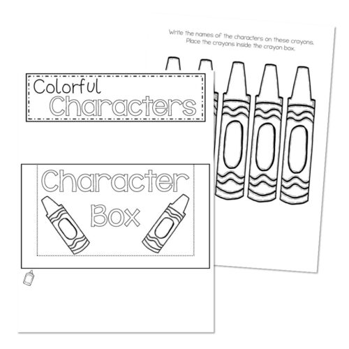 Reading Interactive Notebook - Colorful Characters - Lucky Little Learners