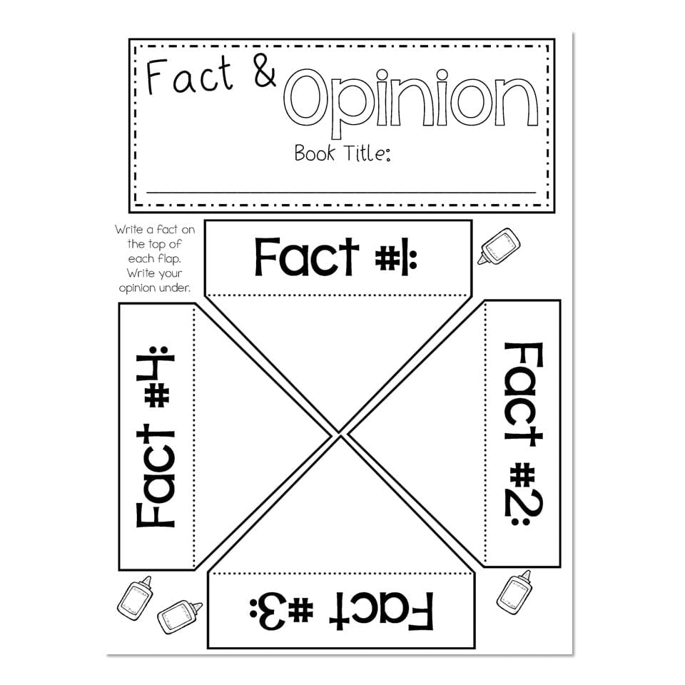 Reading Interactive Notebook - Fact and Opinion - Lucky Little Learners