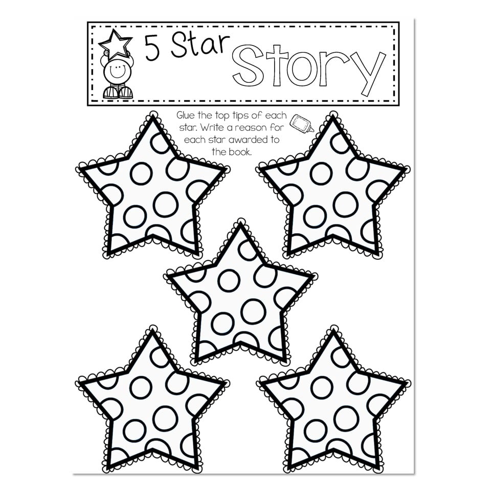 Reading Interactive Notebook - Five Star Story - Lucky Little Learners