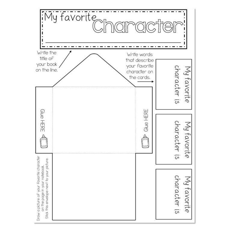 Reading Interactive Notebook - My Favorite Character - Lucky Little ...