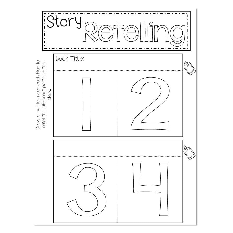Reading Interactive Notebook - Story Retelling Numbers - Lucky Little ...