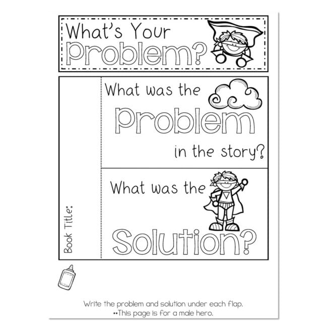 Reading Interactive Notebook - What's Your Problem - Lucky Little Learners