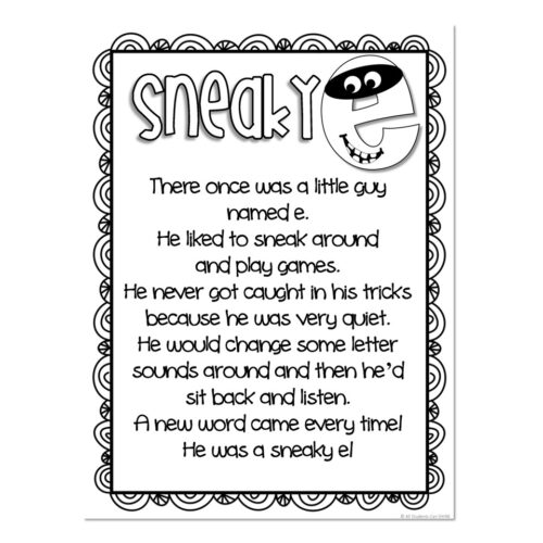 Sneaky E - Original Story Full Page - Lucky Little Learners
