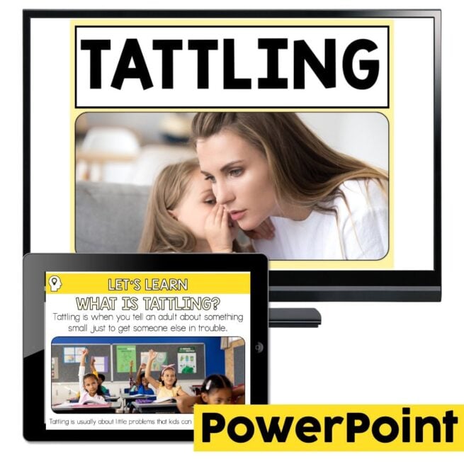 Social Emotional Learning - Tattling Unit - Teaching Slides ...