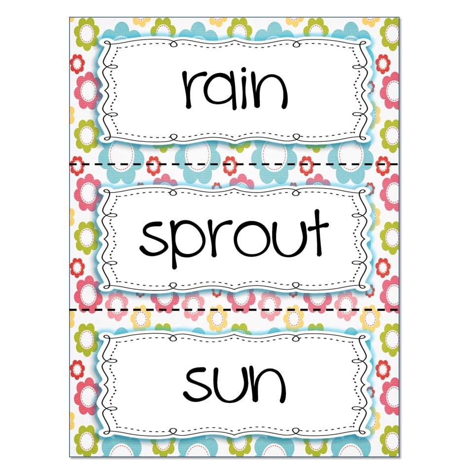 Spring Activities - Word Wall - Lucky Little Learners