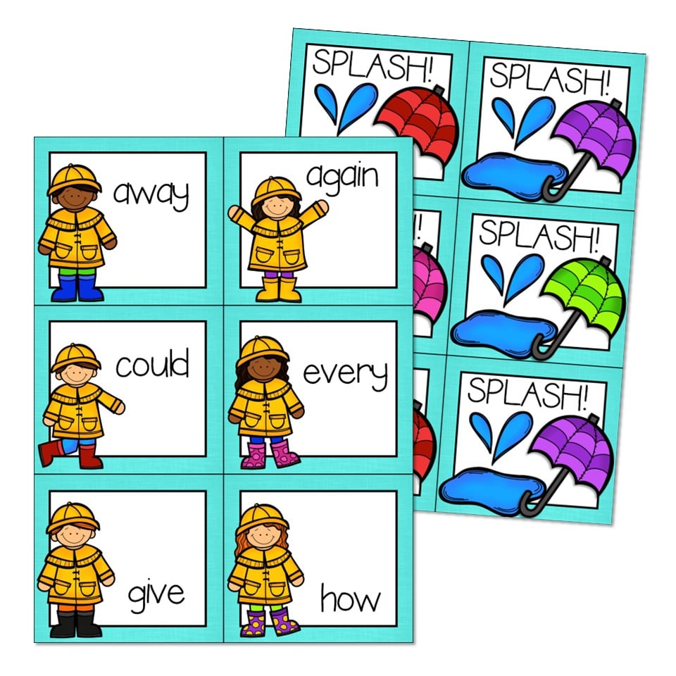 Spring Centers - Literacy - Sight Word Game Splash - Lucky Little Learners