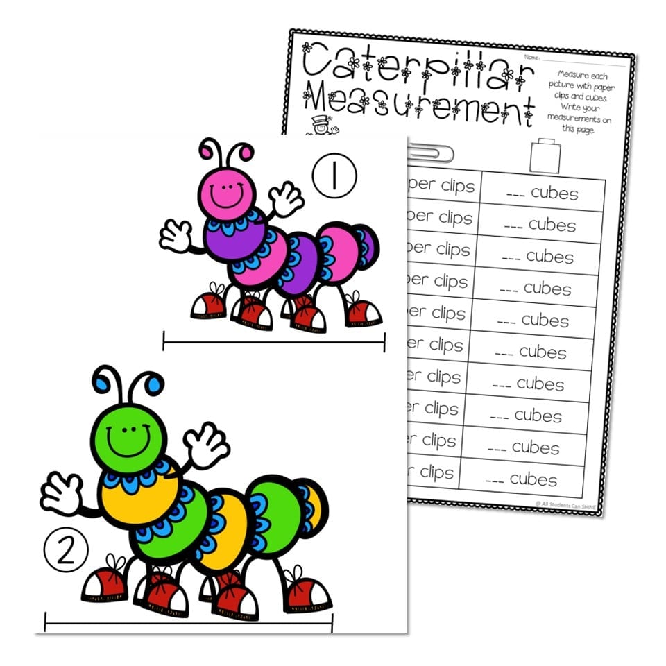 Spring Centers - Math - Caterpillar Measurement - Lucky Little Learners